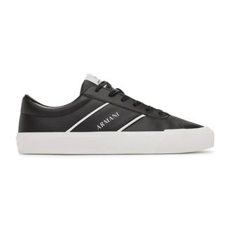 A|X Armani Exchange Homme, Chaussures, Noir, Taille: 44 1/2 EU Baskets basses en cuir PU