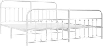 Generic Bettgestell mit Kopfteil aus Metall, Kopfteil für Doppelbett, Rückenlehne für Bett, (schwarz, 120 x 190 cm) (200 x 200 cm)