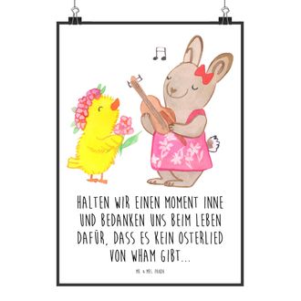 Mr. & Mrs. Panda Bild Ostern Fr&uuml;hlingsgef&uuml;hle DIN A4 - Geschenk, K&uuml;ken, Hase, Musik, drucke, f&uuml;r Wand, Plakat, Ostergr&uuml;&szlig;e, Poster, kunstdruck, Fr&uuml;hling, Ostereier