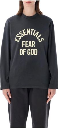 Fear of God Femme, Tops, Noir, Taille: 42 FR Long Sleeve Hauts