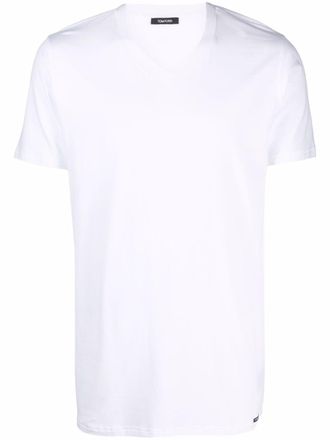 Tom Ford t-shirt cintré à col v - Blanc