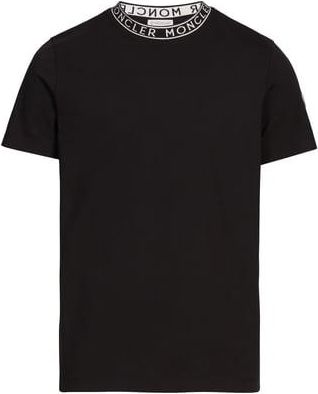 Moncler T-shirt col imprim&eacute; en coton