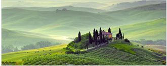 Wallario Poster - Toskana in Italien in Premiumqualit&auml;t, Gr&ouml;&szlig;e: 80 x 200 cm XXL-Poster