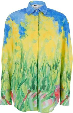 Msgm Msgm, Femme, Blouses et Chemises, Multicolore, Taille: 40 FR Chemise Multicolore