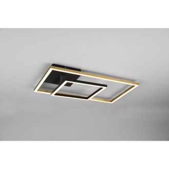 Reality Led Deckenleuchte Padella schwarz, gold, Switch Dimmer, schwenkbar Deckenleuchte - Reality