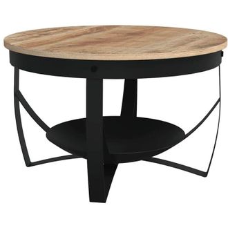 vidaXL Couchtisch &Oslash;68x43 cm Raues Mangoholz - Vidaxl