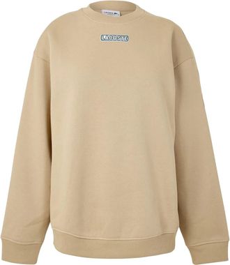 Lacoste Sweatshirt f&uuml;r Damen, Rundhalsausschnitt, Regul&auml;r, Lang&auml;rmlig (Beige)