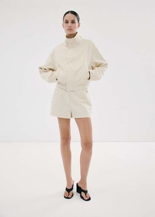 Mango Veste bomber pois &eacute;cru - Femme - XS - MANGO