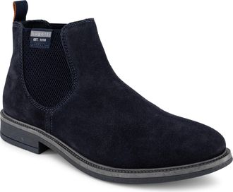 Bugatti Herren Chelsea Boots blau Velours