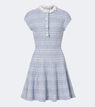 Self Portrait Verziertes Minikleid aus Tweed