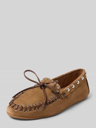 Inuovo Loafer aus echtem Leder mit Nietenbesatz