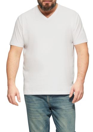 s.Oliver T-Shirt mit V-Ausschnitt und Logo-Print