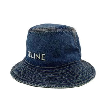Celine unisex, Pre-owned, Bleu, Taille: ONE Size Chapeau Vintage en Coton Pre-owned