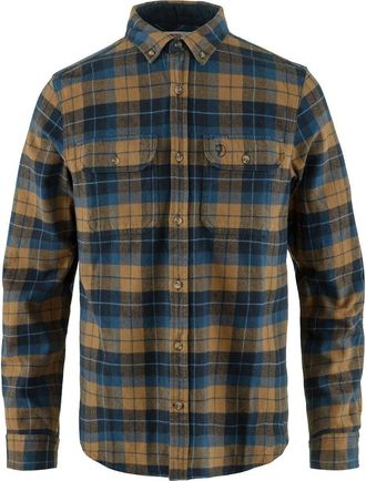 Fjällräven Herren Singi Heavy Flannel Shirt, Dark Navy/Buckwheat Brown, XXL