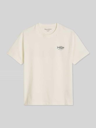 Marc O'Polo Loose Fit T-Shirt aus reiner Baumwolle mit R&uuml;cken-Motiv-Print