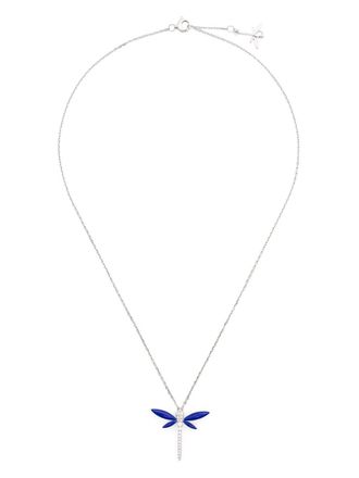 Anapsara collier Gran Dragonfly en or blanc 18ct pavé de diamants - Argent