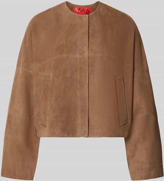 Max & Co. Regular Fit Lederjacke mit Druckknopfleiste Modell CURVA
