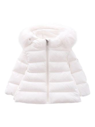 Moncler Girls Down Jacket For Kids White Padded