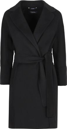 Max Mara Femme, Manteaux, Noir, Taille: 38 FR Arona Manteau court en laine double face