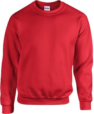 Gildan Herren Fleece Crewneck Sweatshirt Style G18000 Hemd, Blickdicht,1x Rot & 1x HL Kauf Notizblock, XXL