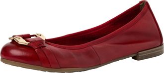Marco Tozzi Damen Ballerinas aus Leder mit Zierschnalle, Rot (Red), 38 EU