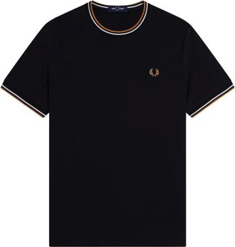 Fred Perry Homme, Tops, Noir, Taille: M T-Chemises