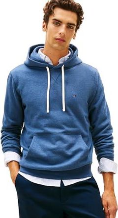 Tommy Hilfiger Sweat &agrave; Capuche ESS Seasonal Fleece MW0MW39997 pour Homme, Bleu, XXL, Bleu (bruy&egrave;re de la mer &Eacute;g&eacute;e), XXL