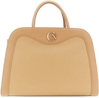 Caf&egrave;noir Sac Cabas Effet Cuir Grain&eacute;, Pour Femme, Couleur Beige, Taille Taille Unique