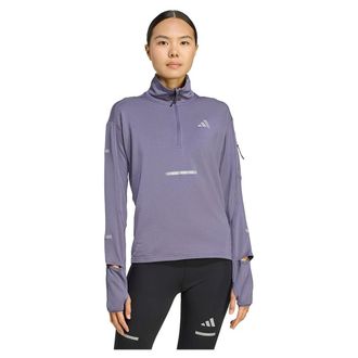 adidas Womens Adi365 Running Climawarm+ Laufshirt mit Rei&szlig;verschluss bis zur Brust Preloved Violet M