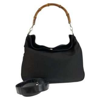 Gucci Pre-owned Bamboo Nylon 2way Bag - - Pre-owned - Damen - Schwarzk - ONE SIZE