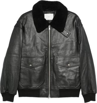 Dunst Shearling-collar Leather Jacket