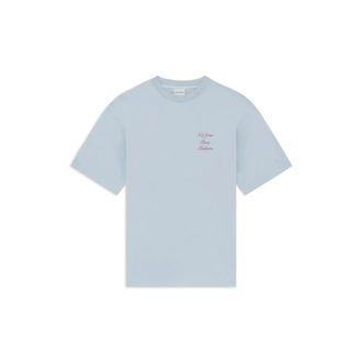 Dr&ocirc;le de Monsieur Le T-shirt Slogan Calligraphy - - Tops - Herren - Blau - XS