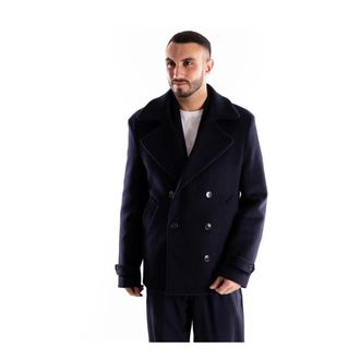 The Editor Kurzer Caban-Mantel - - Coats - Herren - Blau - M