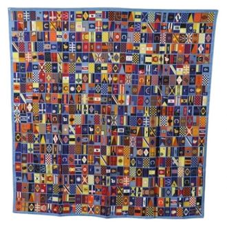 Herm&egrave;s Pre-owned Vintage Seidenschal - - Pre-owned - Damen - Blau - ONE SIZE