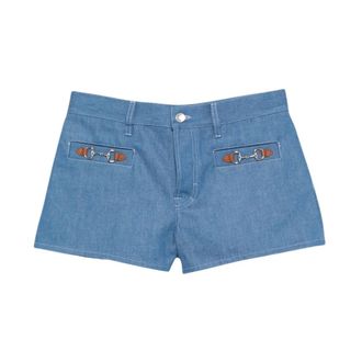 Gucci Denim Cotton Shorts - - Shorts - Damen - Blau - W28