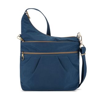 Travelon Anti-Diebstahl-Signatur-Crossbody mit 3 F&auml;chern., ocean (Blau) - 43330-332