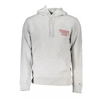 Tommy Hilfiger Baumwoll-Kapuzenpullover mit gro&szlig;er Tasche und Aufdruck - - Sweatshirts & Hoodies - Herren - Grau - XL