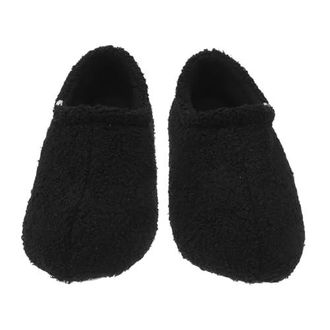 Garneck Pantoufles dInt&eacute;rieur pour Femmes Noires en Mousse &agrave; M&eacute;moire de Forme Doublure en Fausse Fourrure Chaude Maintien S&eacute;curis&eacute; du Talon Taille 38-39 Panto