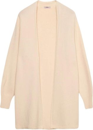 Oltre Femme, Pulls, Beige, Taille: 42/44 FR Long Gilet Sans Fermeture
