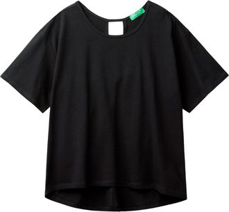 Benetton Damen 3iwpd108r T-Shirt, Schwarz 100, Large
