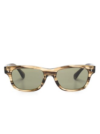 Oliver Peoples lunettes de soleil Rosson à monture rectangulaire - Marron
