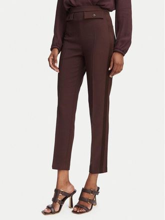 Elisabetta Franchi Stoffhose PA-185-62E2-V270 Dunkelbraun Slim Fit