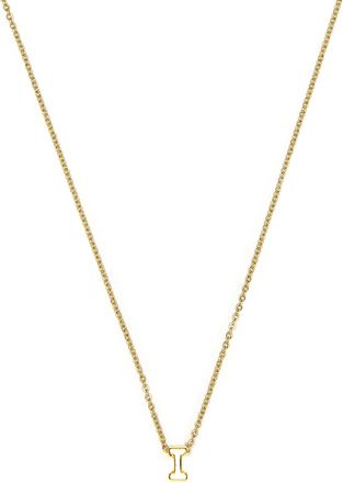 Luxenter Alphabet-Halskette, 18 Karat Gold-Finish, Buchstabe I, Mediano, Metall, kein Edelstein, Mediano, Metall, Kein Edelstein