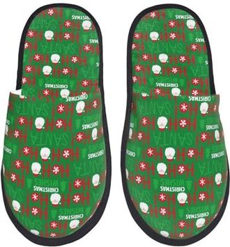 Generic Accueil Pantoufles P&egrave;re No&euml;l Mignon Et Ho Ho Ho Portative Fourrure Pantoufles Unisexe Chaussons DInt&eacute;rieur Pour Femmes Int&eacute;rieur Homme M