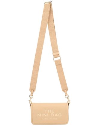 Marc Jacobs Womens Shoulder Bag The Mini Beige Leather Cow