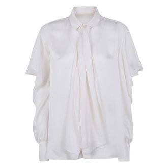 sacai Satin-Hemd - - Blouses & Shirts - Damen - Beige - M