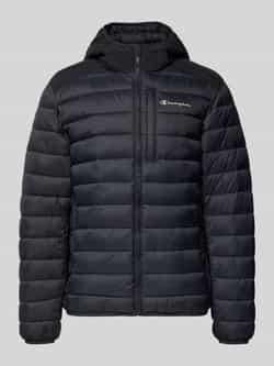 Champion Steppjacke mit Kapuze und Logo