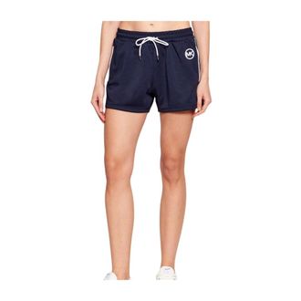 Michael Kors Femme, Shorts, Bleu, Taille: 40 FR Short de surv&ecirc;tement en piqu&eacute; avec logo graphique et bordure contrast&eacute;e
