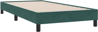 vidaXL Cadre de lit sans matelas vert fonc&eacute; 100x220 cm velours Vidaxl