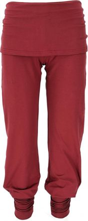 Guru Shop Yoga-Hose mit Minirock in Bio-Qualität - Paprika, Damen, Baumwolle, Size:S
